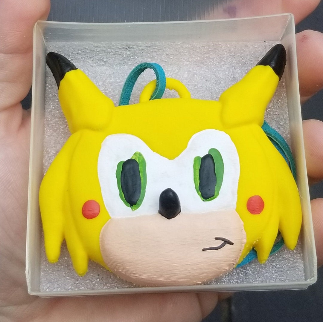 3d Printed Sonichu Medallion - Etsy