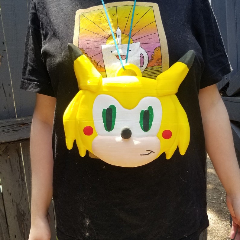 3d Printed Sonichu Medallion - Etsy
