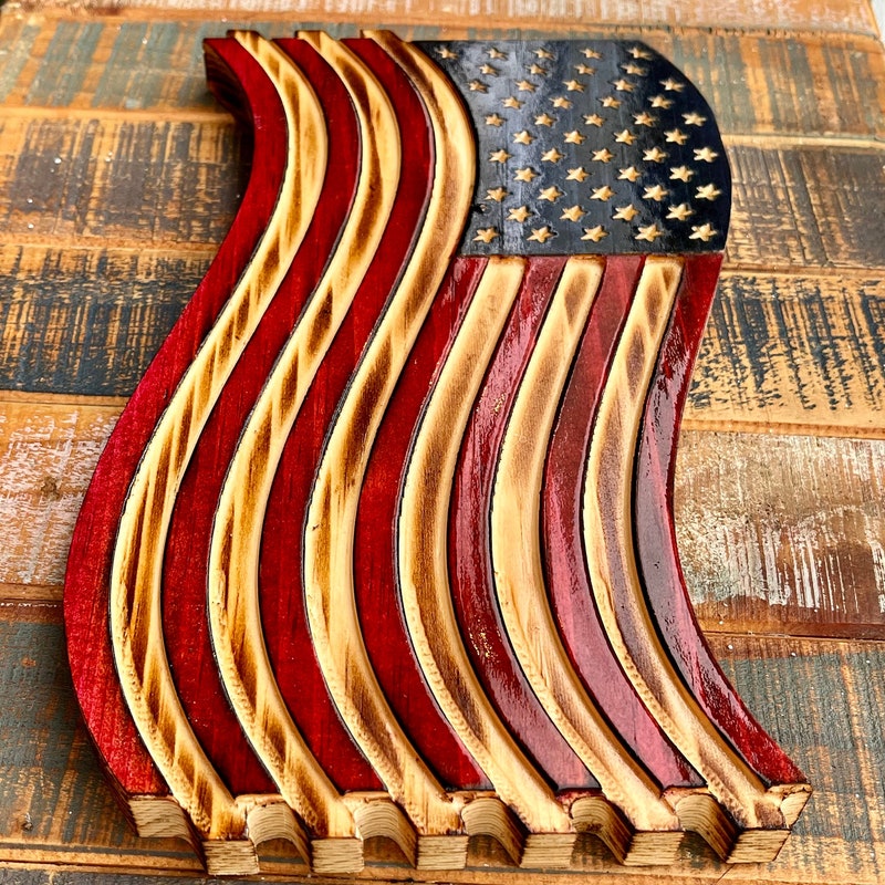 Rustic American Flag - Etsy