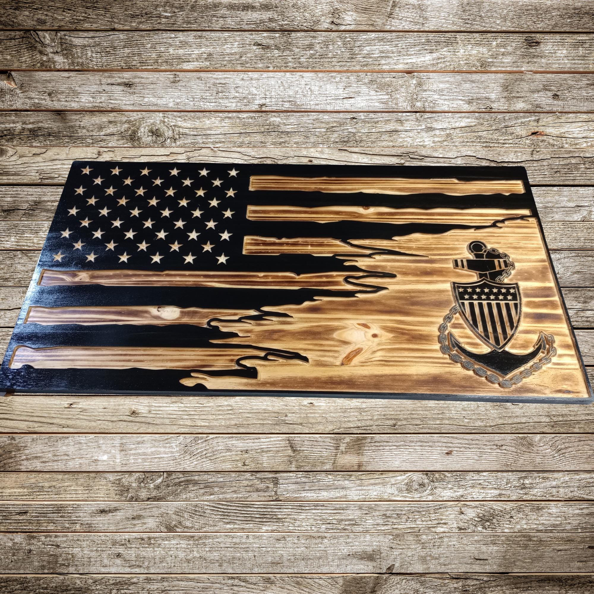 Custom Rustic Wooden Flag - Etsy