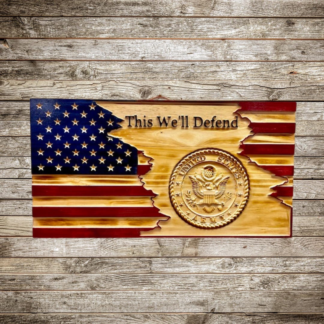 Custom US Army Wooden Flag: Rustic American Flag, Military Gift - Etsy