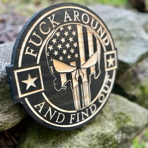 FAFO, 10" Rustic American Flag Wall Hanging, American Flag, 4th of July ...