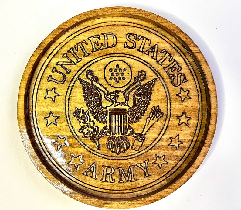 Engraved Wooden Army Catch All Tray: Military Veteran Gift - Etsy