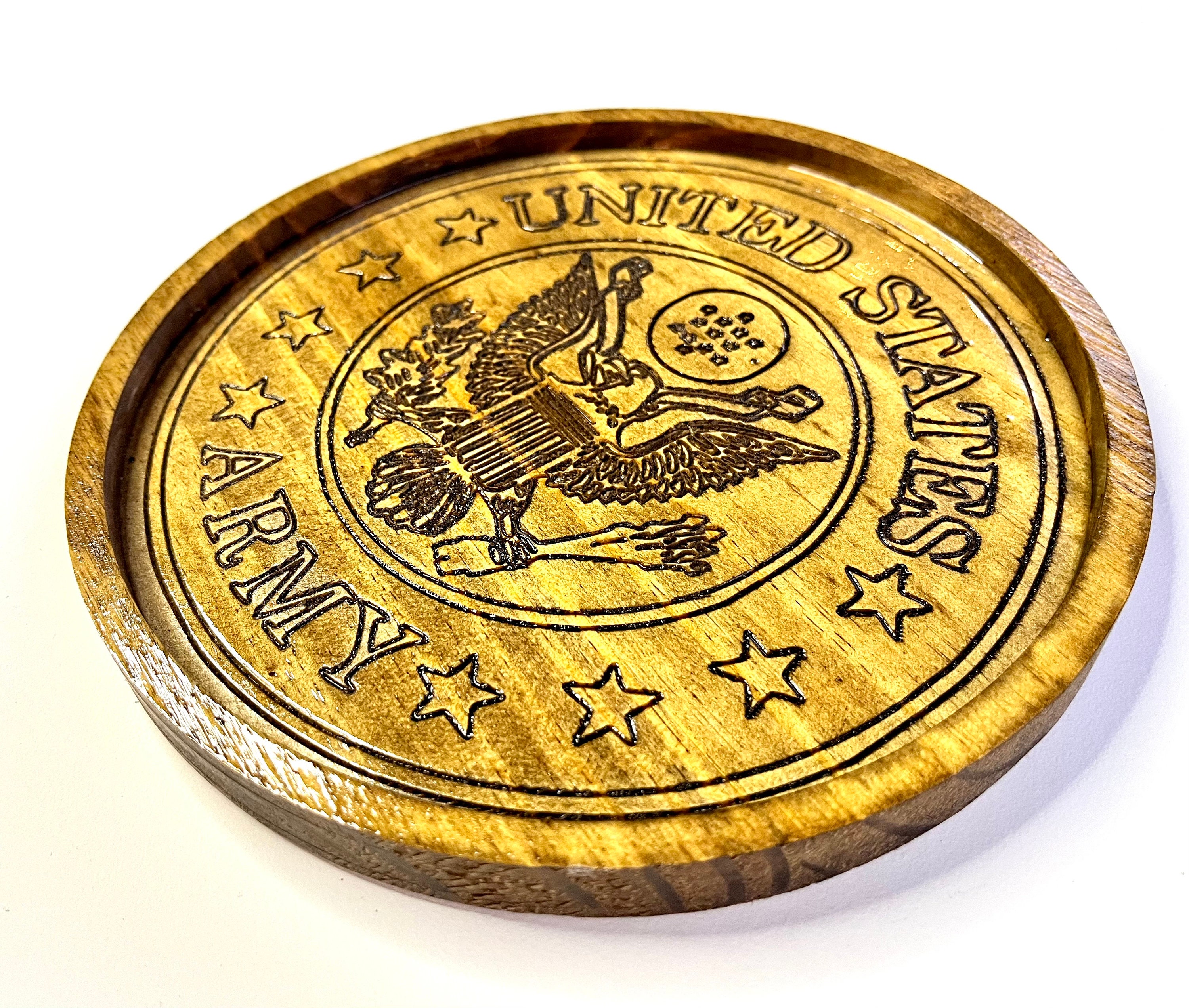 Engraved Wooden Army Catch All Tray: Military Veteran Gift - Etsy
