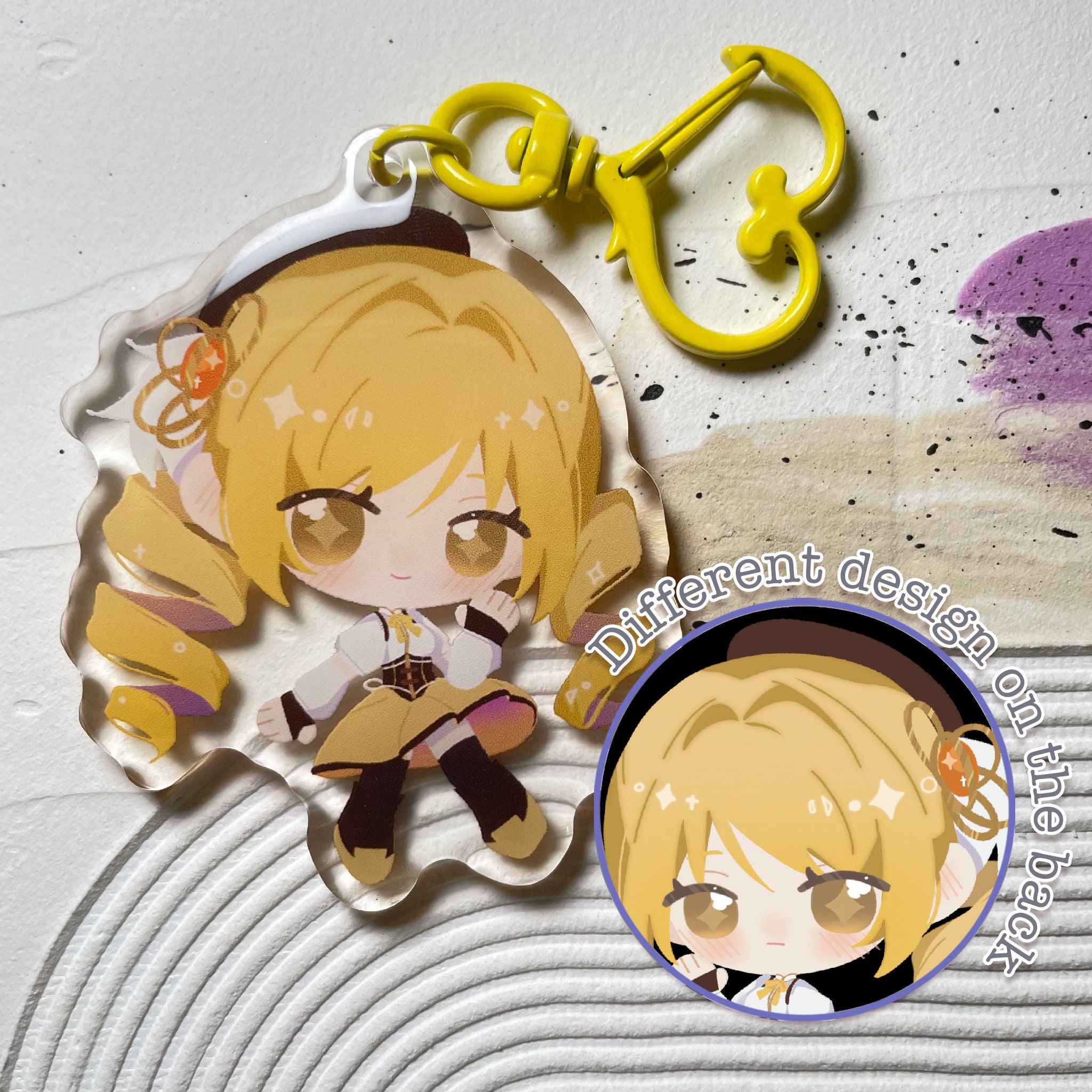Magic Madoka Anime Girl Acrylic Keychain Charm - Etsy