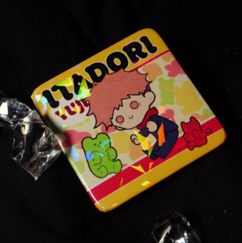 JJK Teachers and Student Holographic Square Pin - Etsy