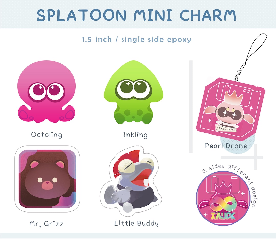 Splatoon Inkling Octoling Neon Jelly Cute Mini Squid Octopus Phone ...