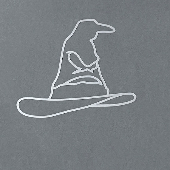 Harry Potter Sorting Hat Outline Vinyl Decal - Etsy