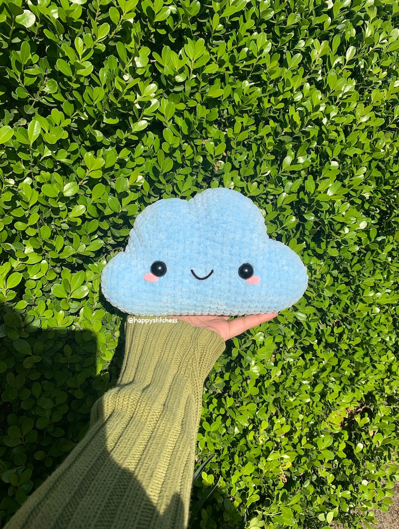 Crochet Cloud Plushie Crochet Cloud Pillow Mini Cloud Plush - Etsy