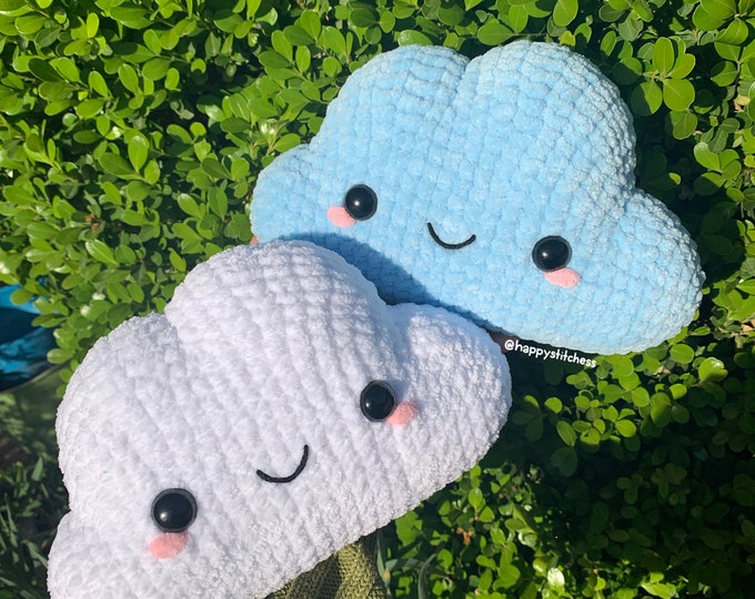 Crochet Cloud Plushie | Crochet Cloud Pillow | Mini Cloud Plush - Etsy