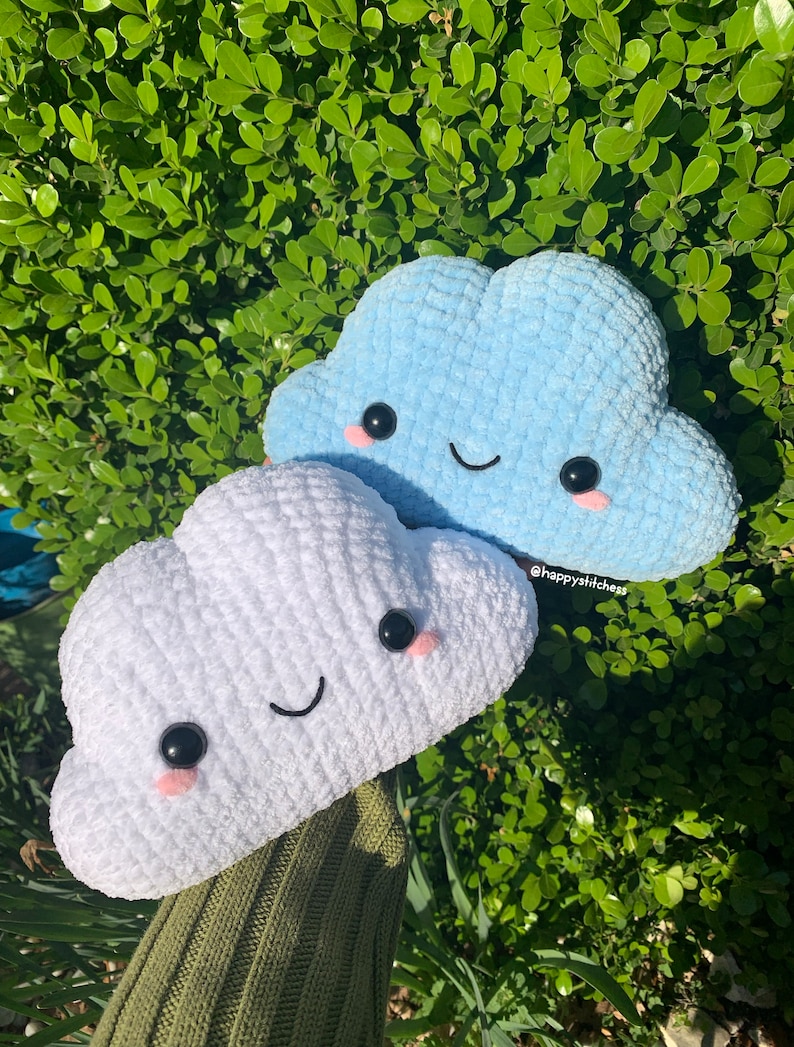 Crochet Cloud Plushie Crochet Cloud Pillow Mini Cloud Plush - Etsy