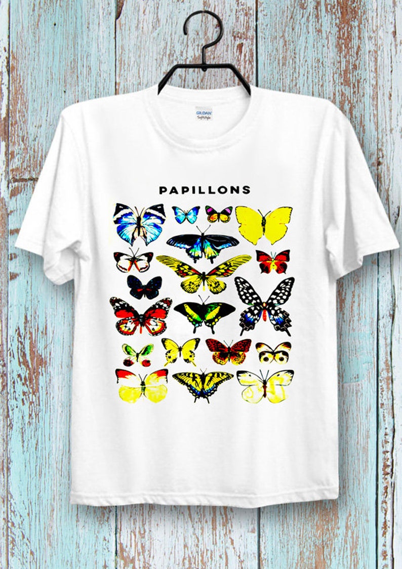 Butterfly Papillons T-shirt Poster Papillions Monarch Butterfly Cool ...