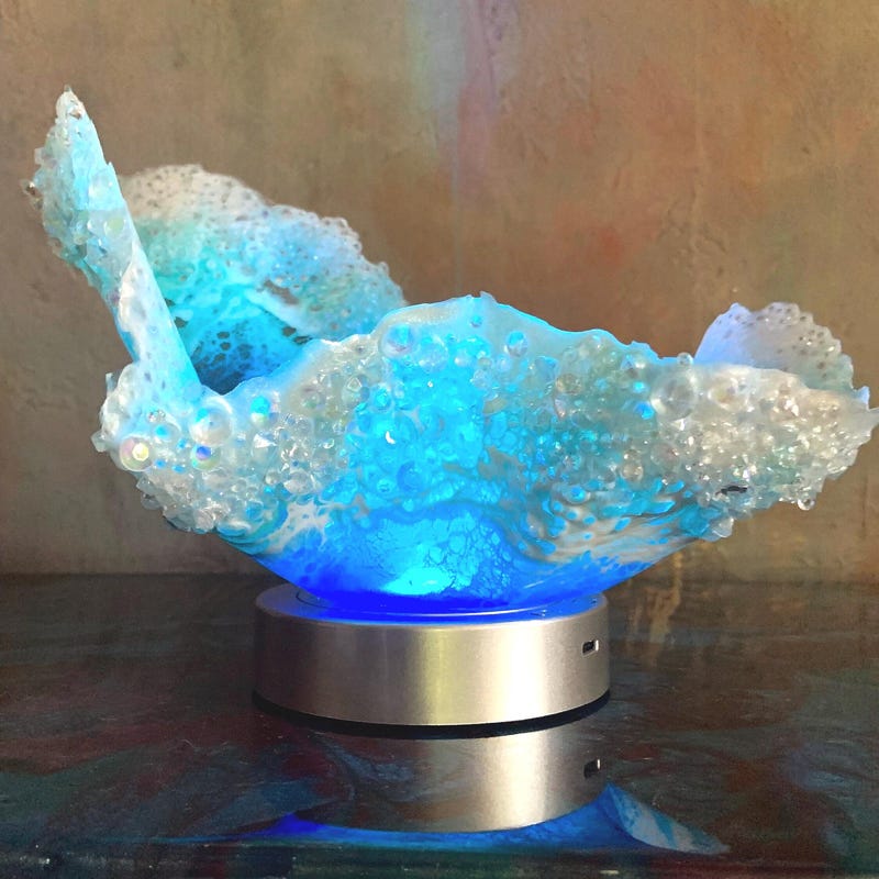 Blue Resin Art - Etsy