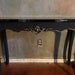 Sofa Table, Entryway Table, Epoxy Resin Top, Black and Copper Gold ...
