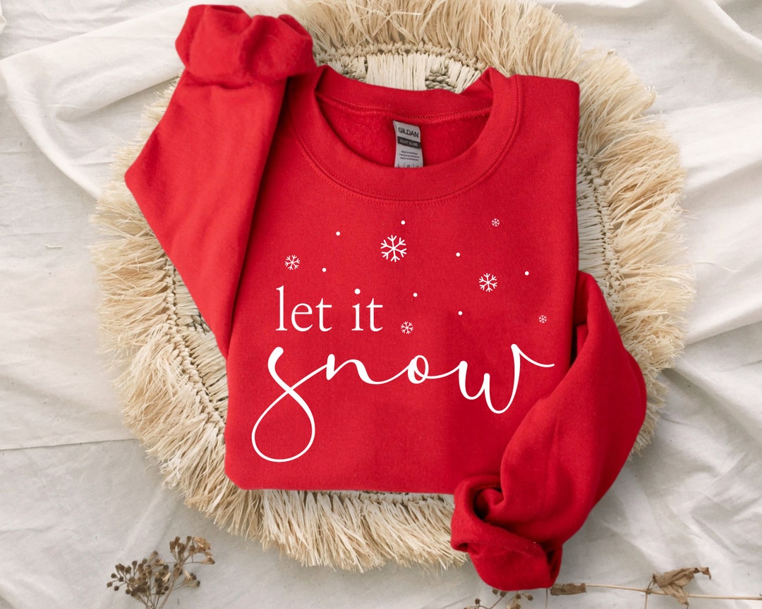 Let is Snow Sweatshirt, Winter Sweatshirt, Snowflake Sweatshirt, Womens ...