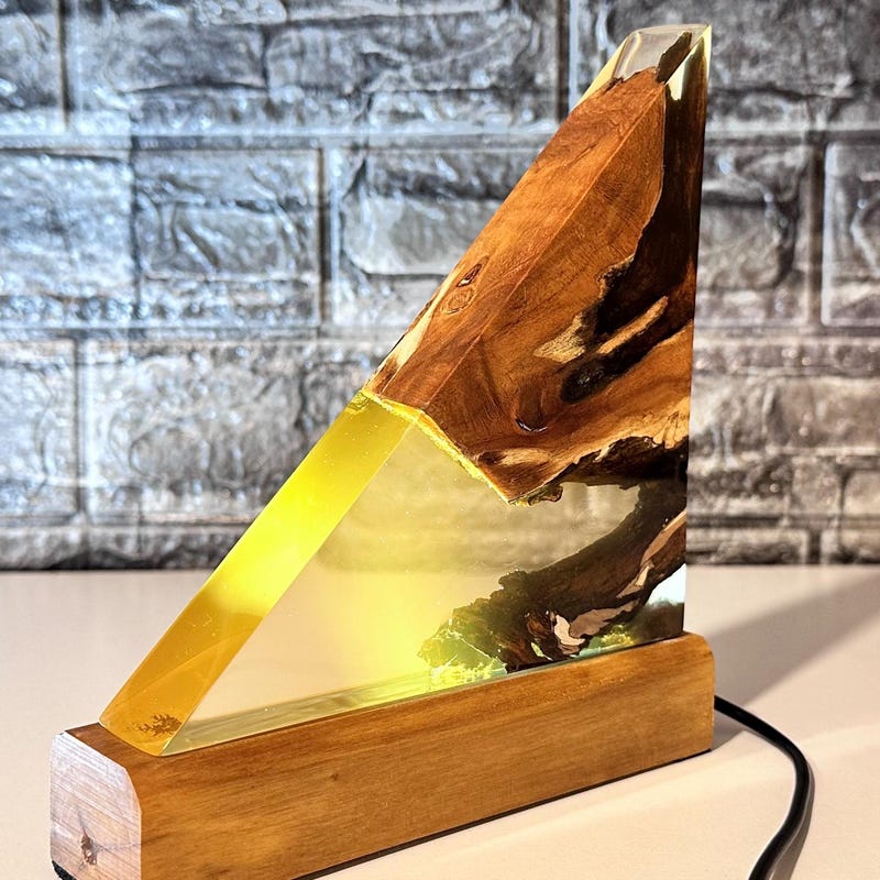 Resin Lamp Wood - Etsy