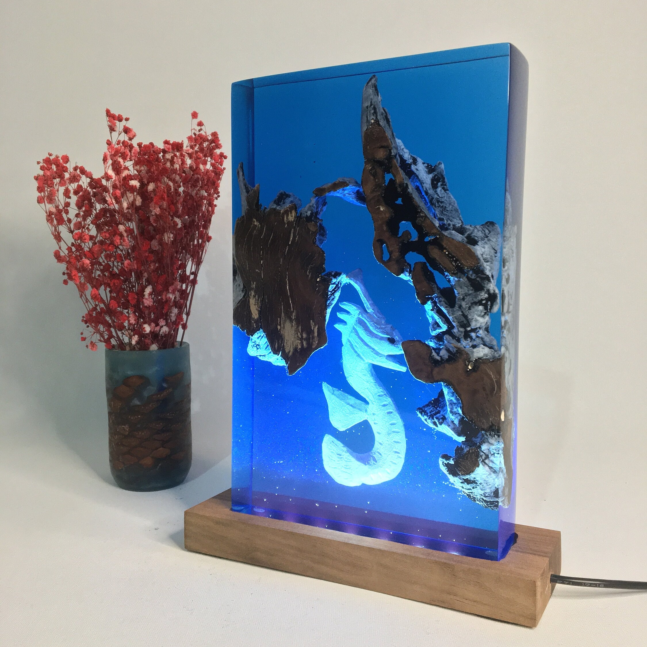 Ocean Creature Epoxy Resin Lamp, Resin Night Lamp, Decorative Epoxy ...
