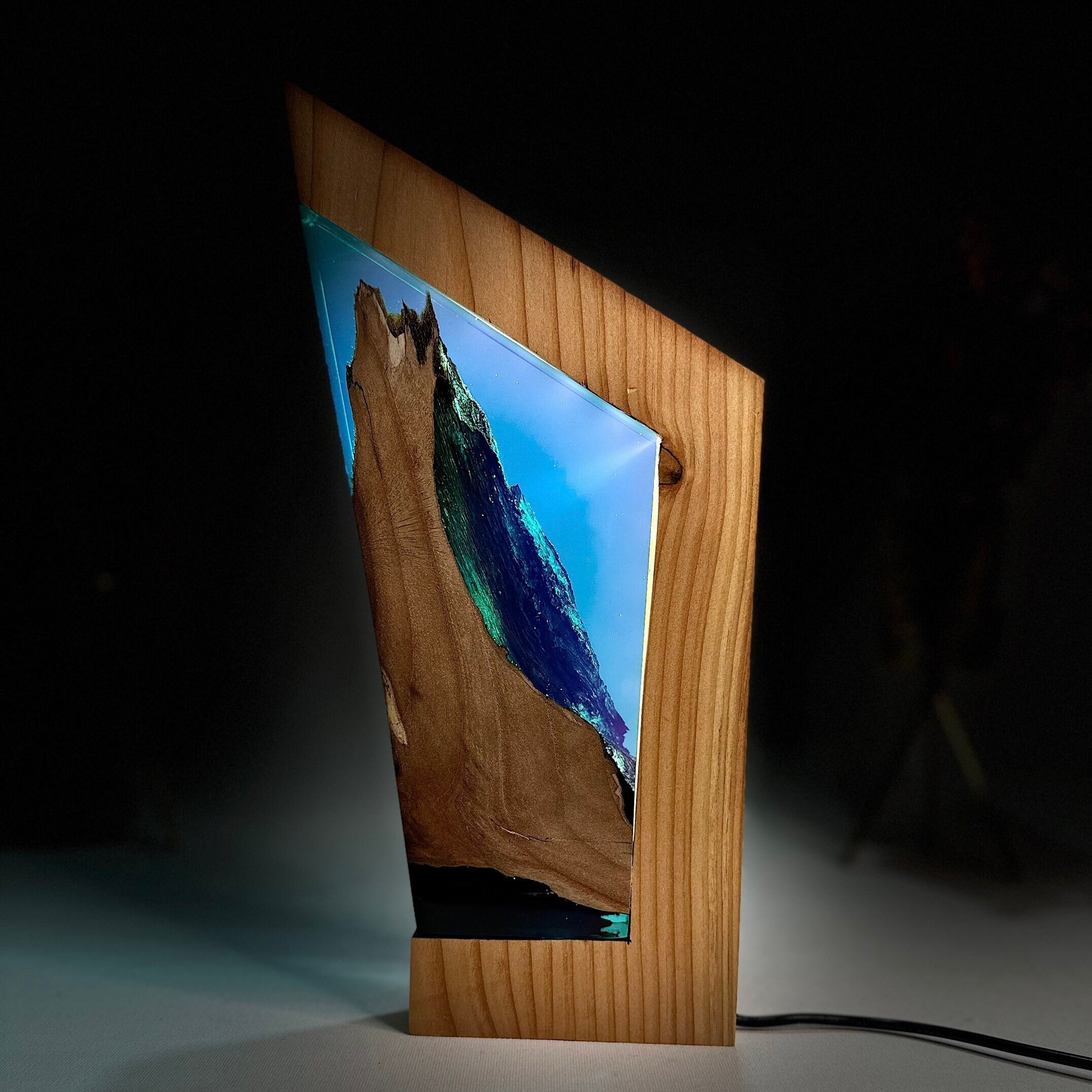 Wood Epoxy Resin Lamp, Decorative Lamp, Table Lamp, Night Lamp, Bedside Lamp - Etsy