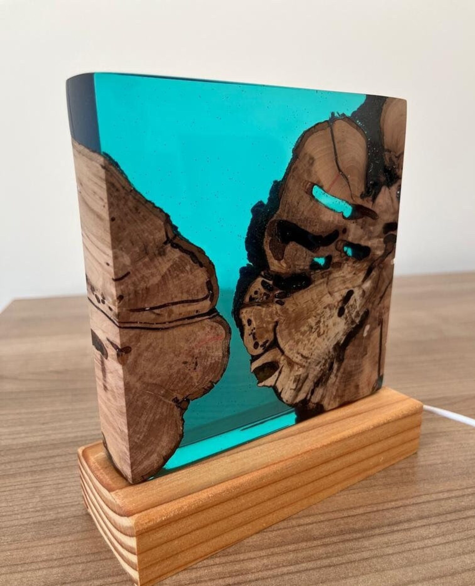 River Epoxy Resin Lamp, Resin Night Light, Decorative Epoxy Lamp - Etsy