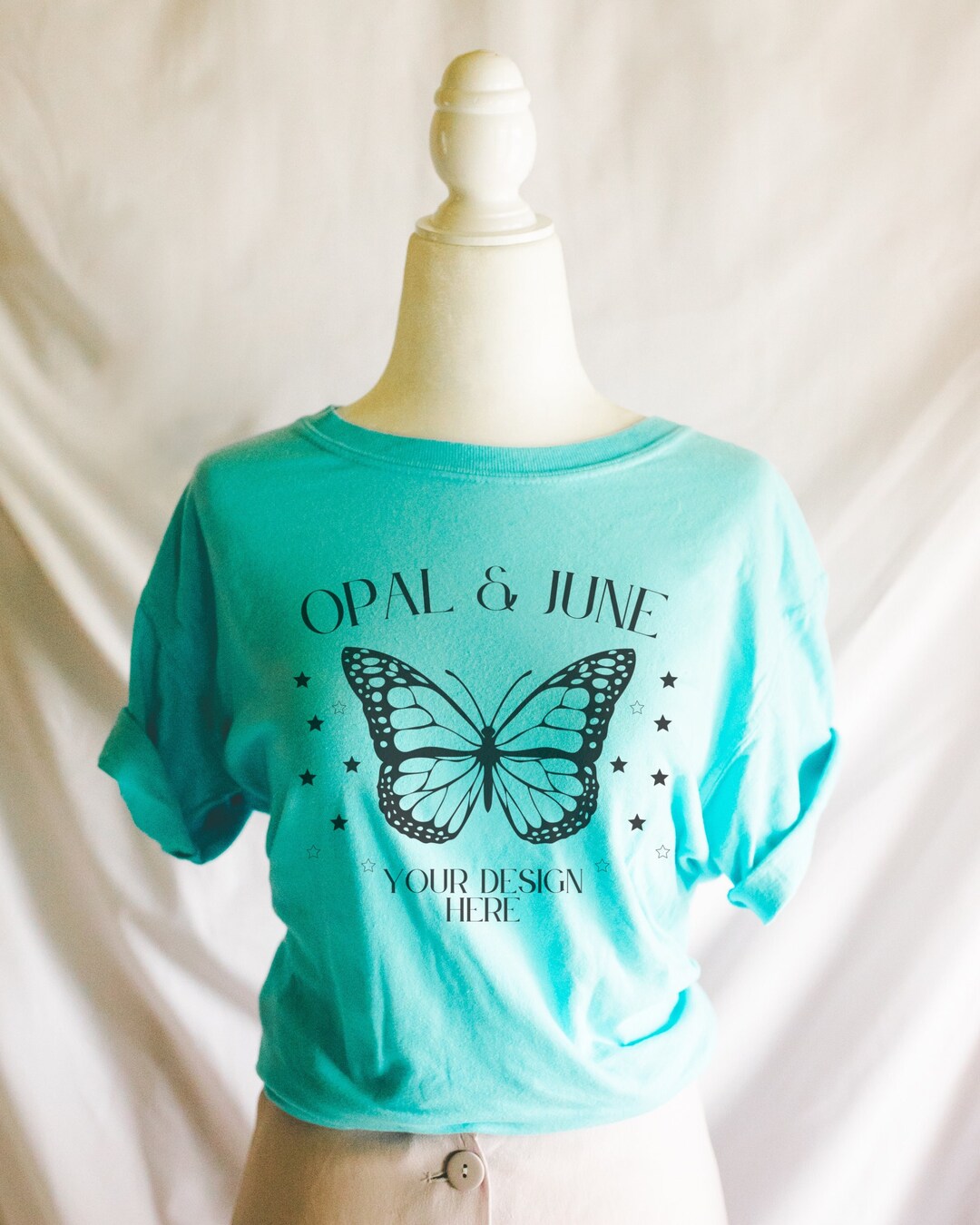 Studio Mockup of Chalky Mint Tee: Photo of Mannequin Wearing Chalky ...