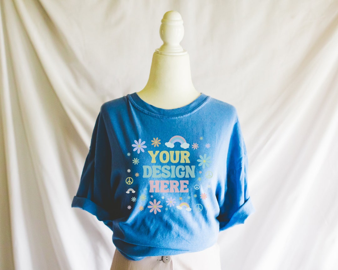 Photo of Periwinkle Shirt: Mockup Photo of C1717 Periwinkle Comfort ...
