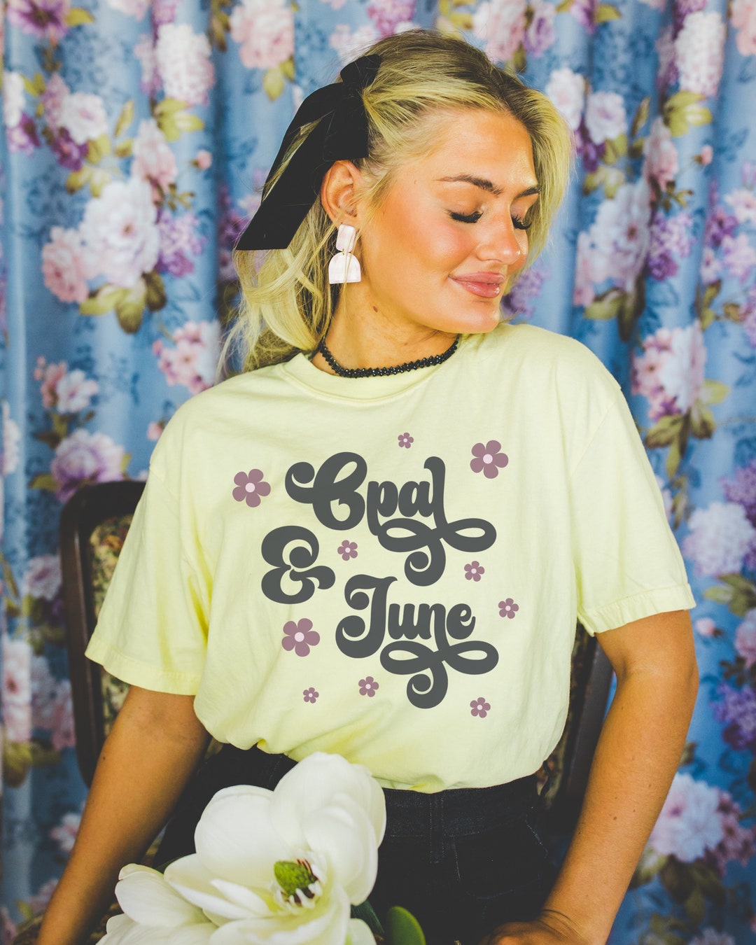 Butter Shirt Mockup: Colorful Photo of Model Wearing Butter Comfort ...
