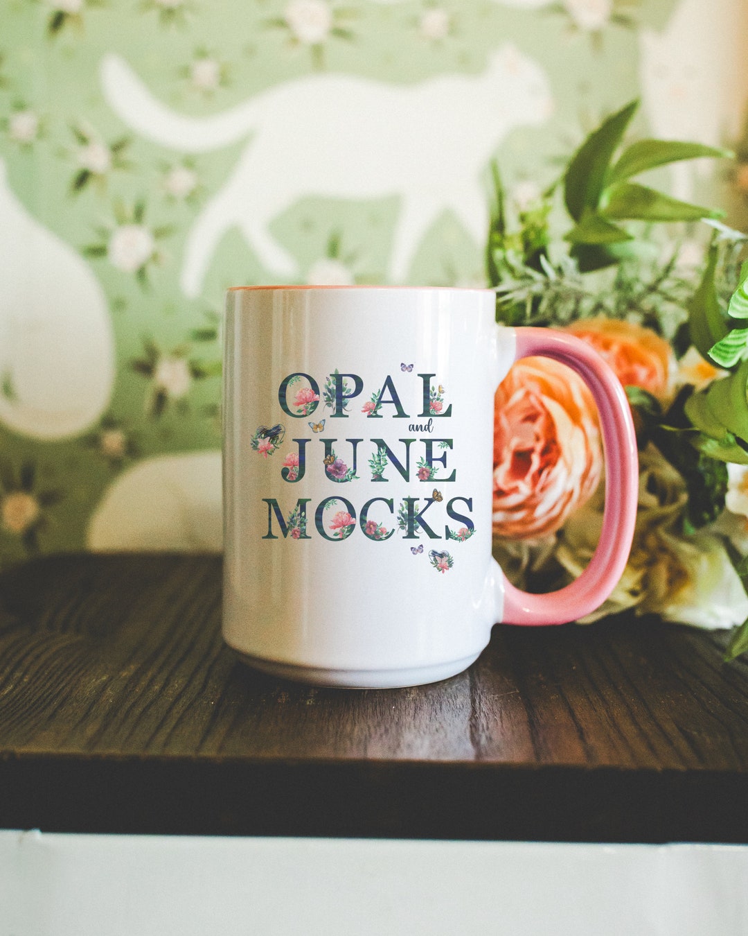 15 Oz Mug Mockup: Colorful Photo of Blank White Mug With Pink Handle ...