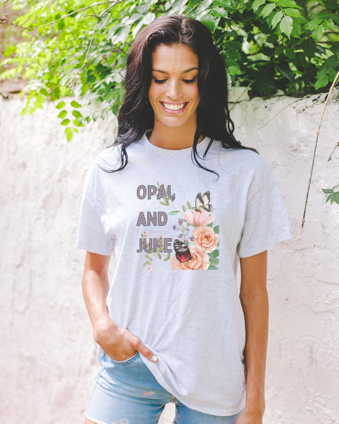 Ash Shirt Mockup Taken Outdoors: Colorful Photo of Model Wearing Ash ...