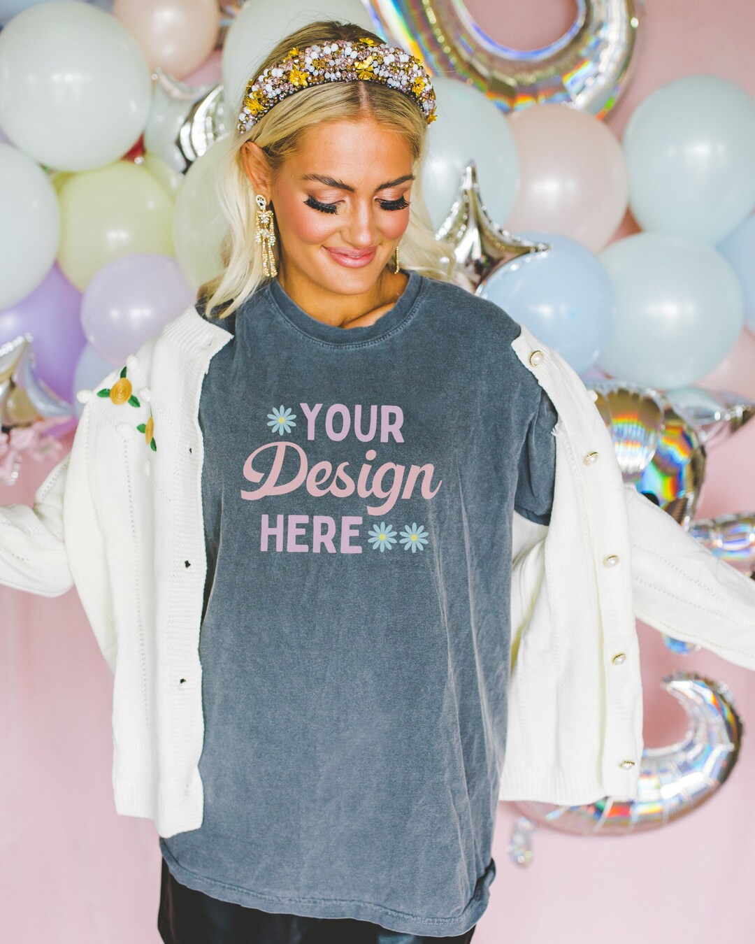 Pepper Shirt Mockup for Halloween: Colorful Photo of Model Wearing ...