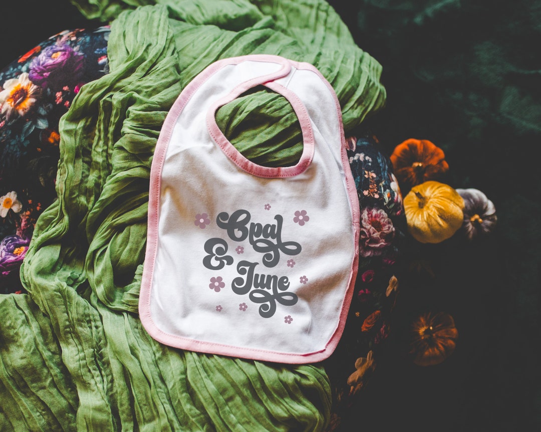 Baby Bib Mockup: Colorful Photo of Rabbit Skins 1004 Pink and White ...