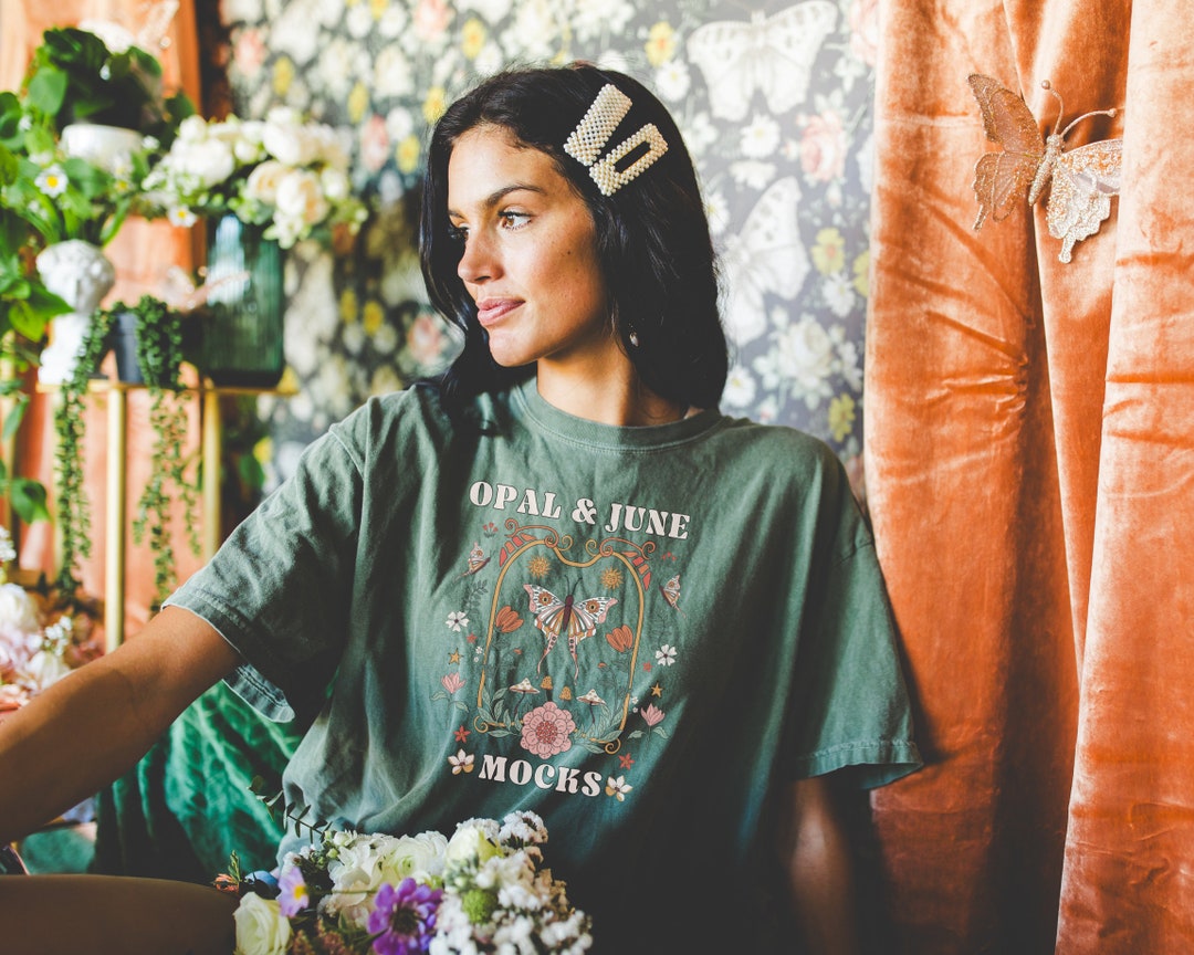 Hemp Tee Shirt Mockup: Colorful Photo of Model Wearing Hemp Comfort ...