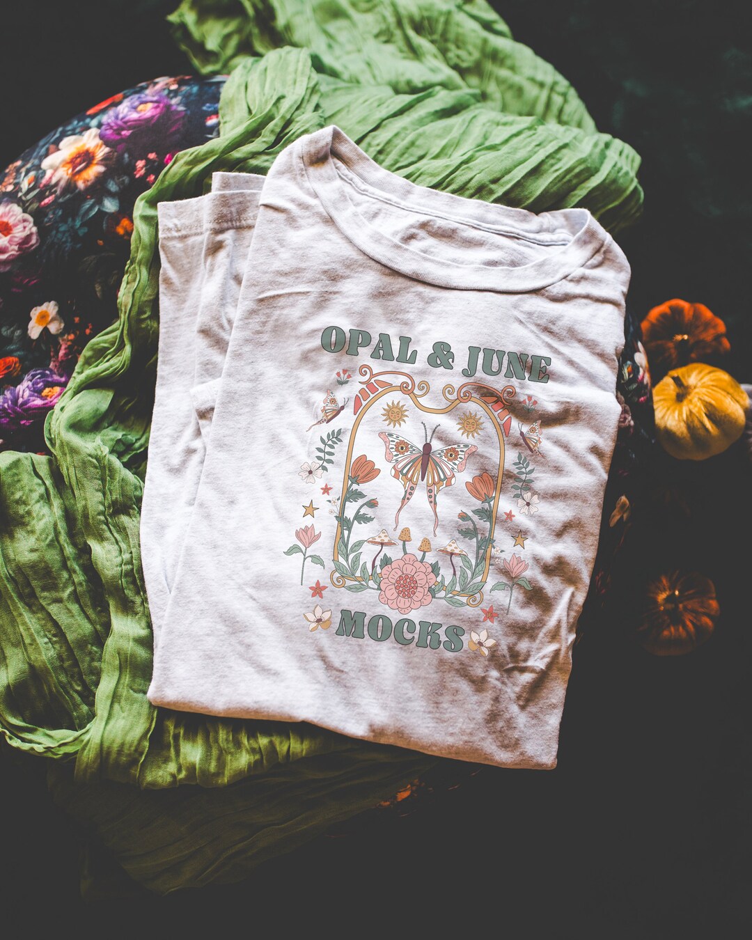 Ash Shirt Mockup: Colorful Photo of Folded Ash Bella Canvas 3001 Tee ...