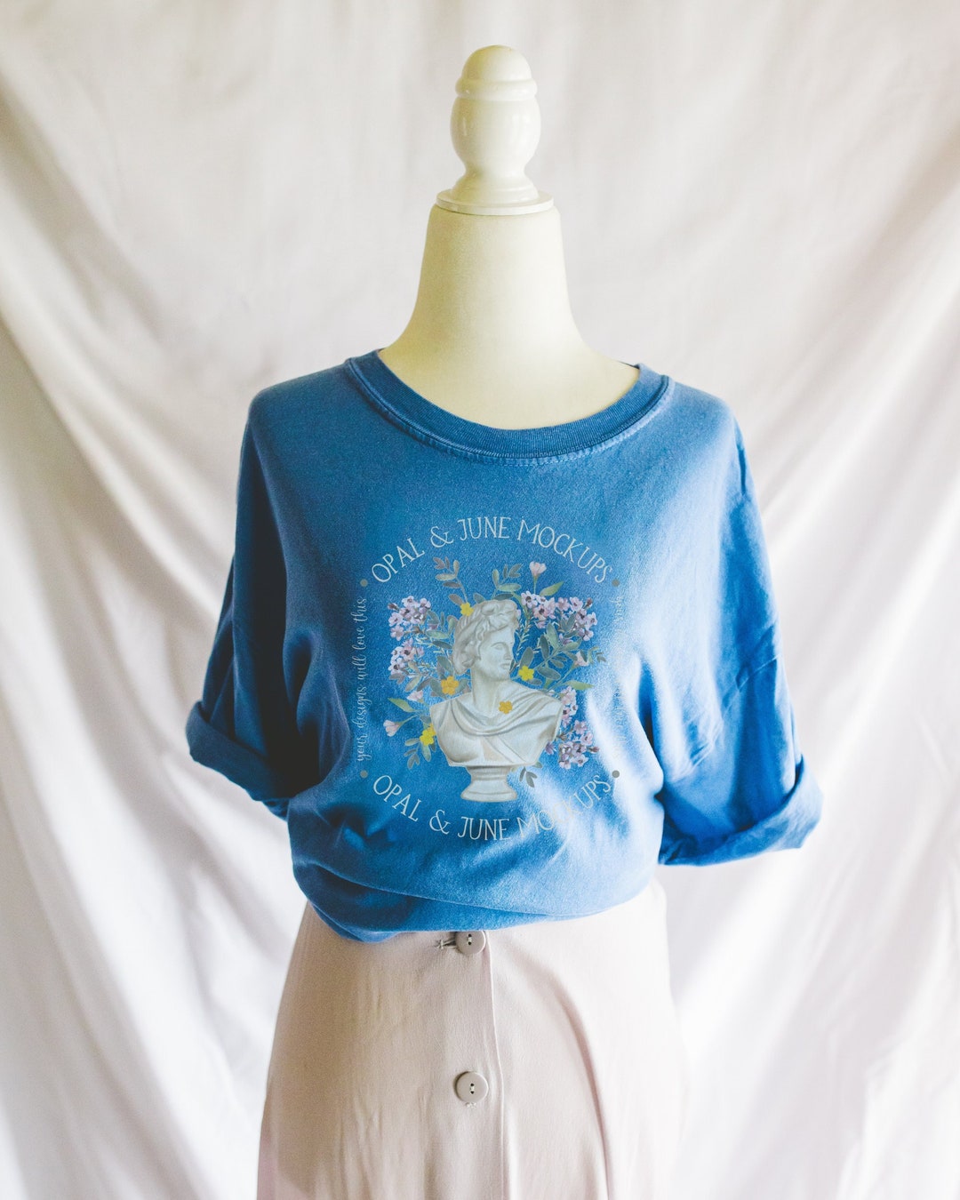 Photo of Periwinkle Shirt: Mockup Photo of C1717 Periwinkle Comfort ...