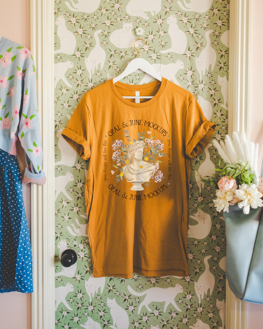 Toast Shirt Mockup: Kitschy Eclectic Style Colorful Photo of Toast ...