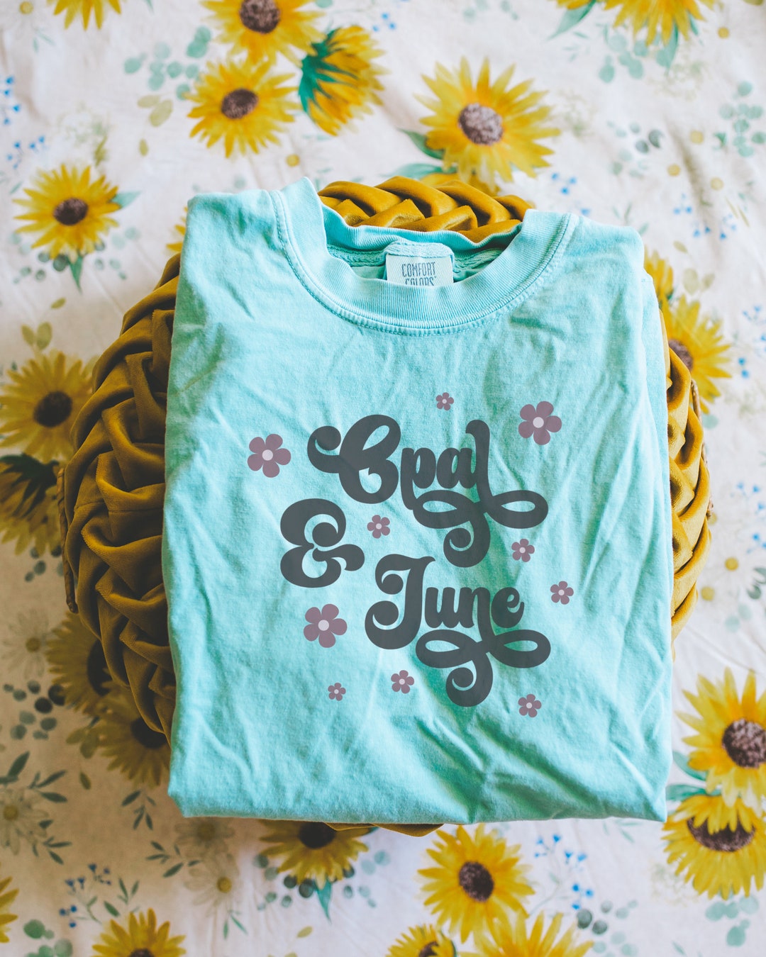 Chalky Mint Shirt Mockup: Colorful Photo of Chalky Mint Comfort Colors ...