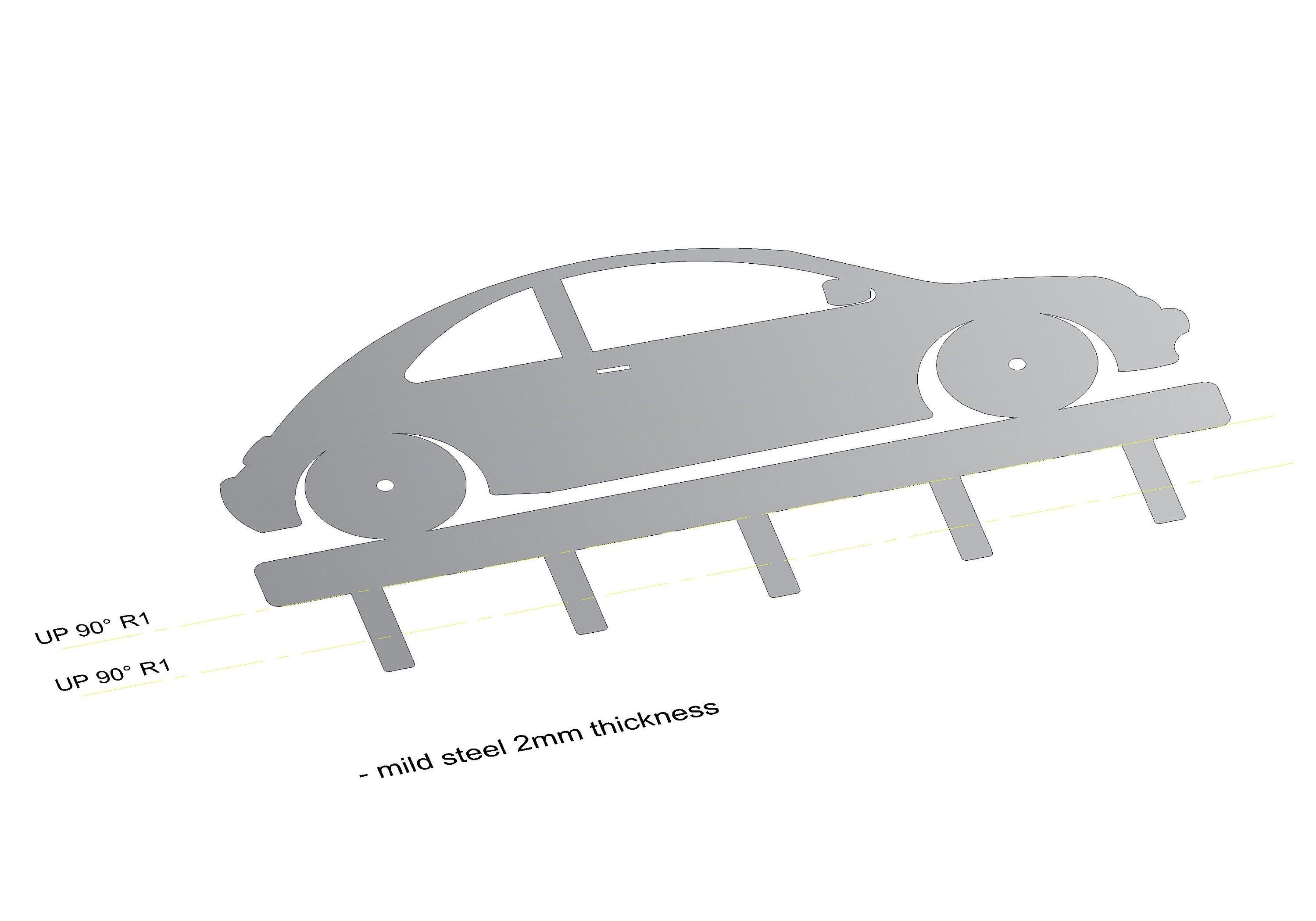 DWG Dxf File for Laser Cut Key Hanger Honda S2000, DIY Cut File for ...