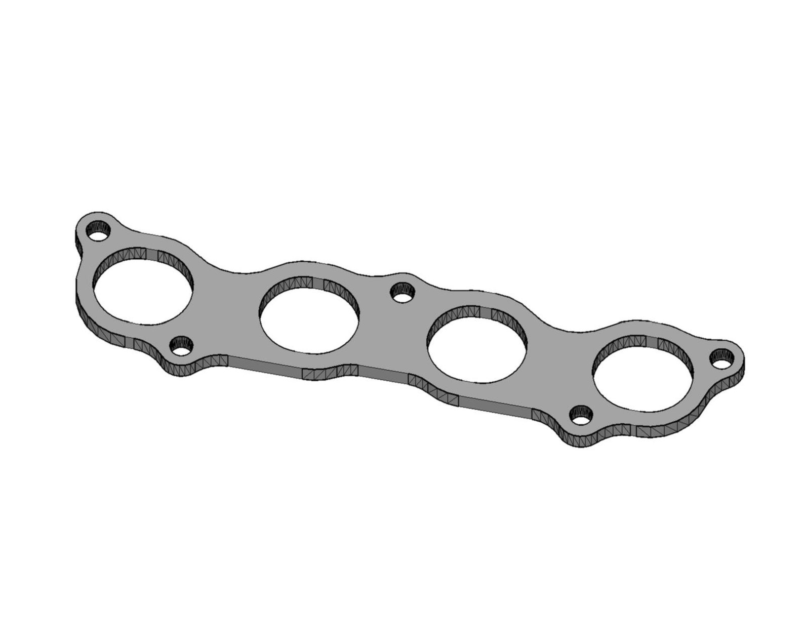 Dwg / Dxf Digital File - Exhaust Manifold Flange for K20 K24 Engine ...