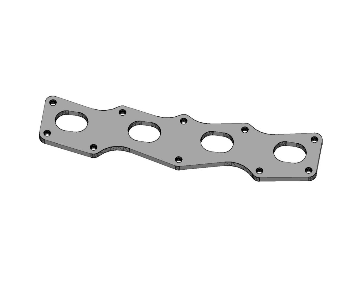 Dwg / Dxf Digital File - Exhaust Manifold Flange for 176.080 SAAB B205 ...