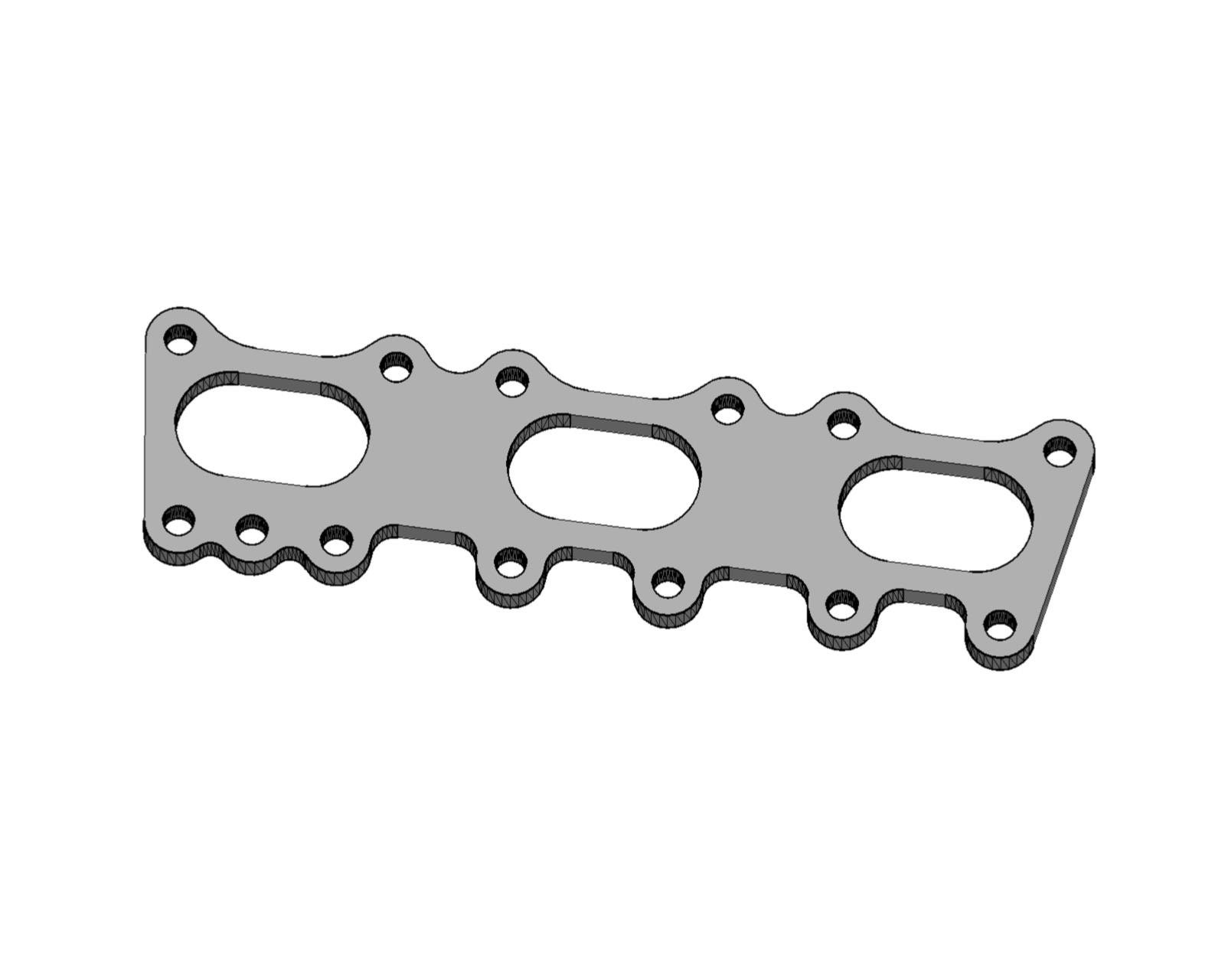 Dwg / Dxf Digital File - Exhaust Manifold Flange for M104 2.8 3.2 ...