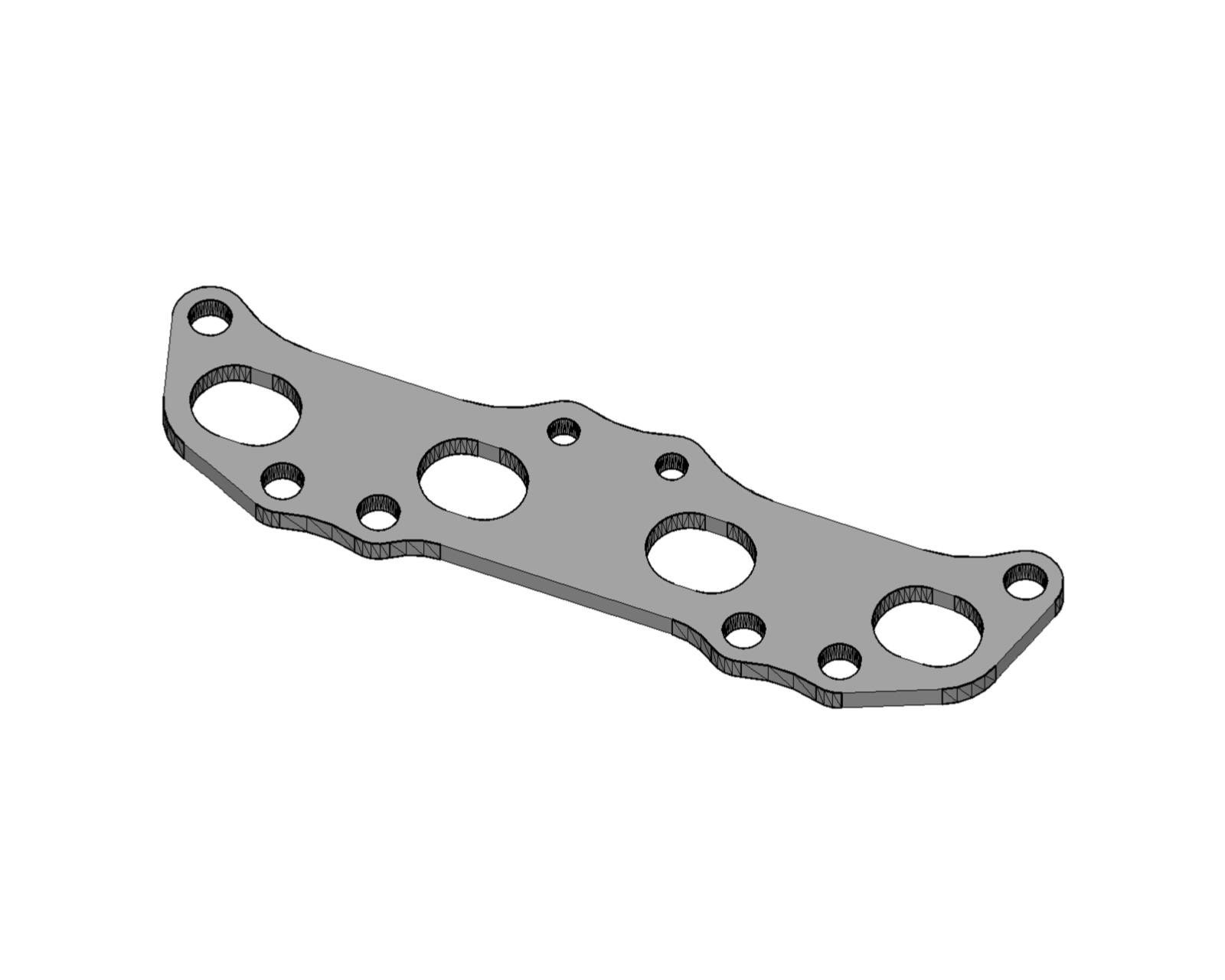 Dwg / Dxf Digital File - Exhaust Manifold Flange for CA18DET Nissan S13 ...