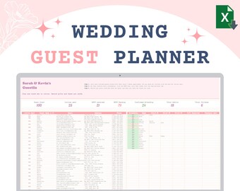 Wedding Tracker Spreadsheet - Etsy