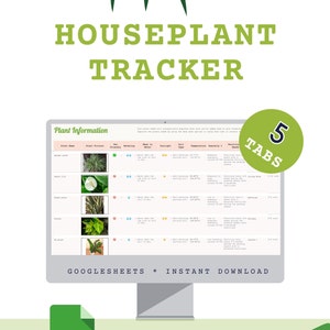 Plant Spreadsheet House Plant Tracker Plant Care Googlesheets Plant ...