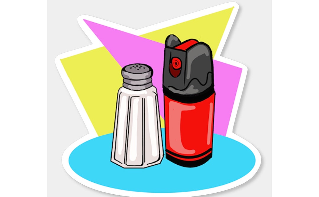 Salt and Pepper Spray Vinyl Sticker - Etsy