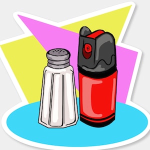 Salt and Pepper Spray Vinyl Sticker - Etsy