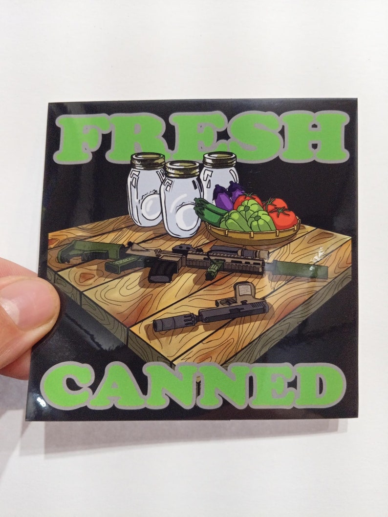 Fresh Canned Vinyl Sticker Decal - Etsy