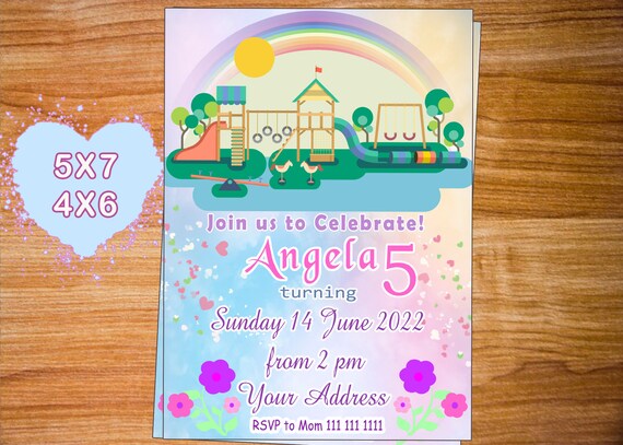 Playground Invitation Invitation for Kids Playground | Etsy