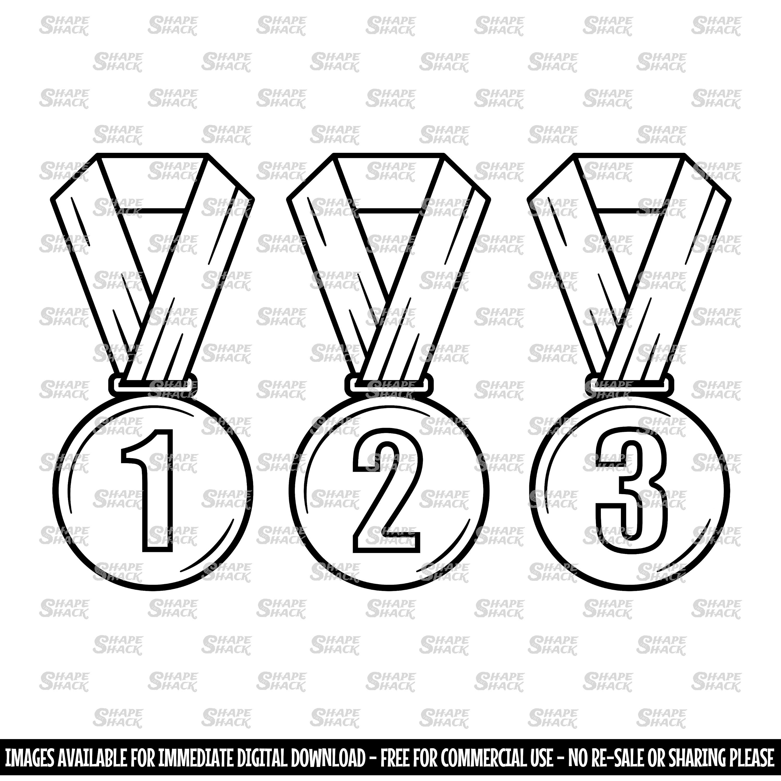 Medals | Gold Silver Bronze / First Second Third | Clipart Symbol ...