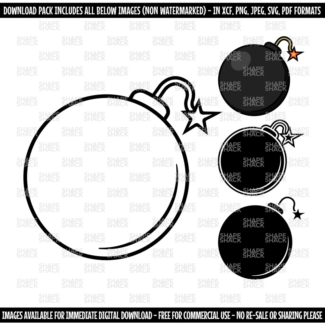 Cartoon Bomb Dynamite Explosive Explosion Clipart Symbol Silhouette ...