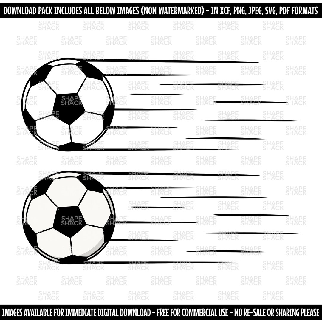 Flying Soccer Ball | Football Whoosh Kick Shot | Player Coach | Clipart ...