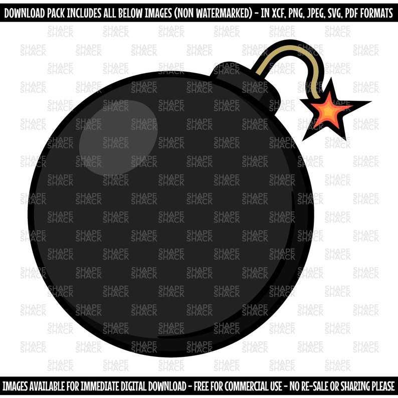 Cartoon Bomb Dynamite Explosive Explosion Clipart Symbol Silhouette ...